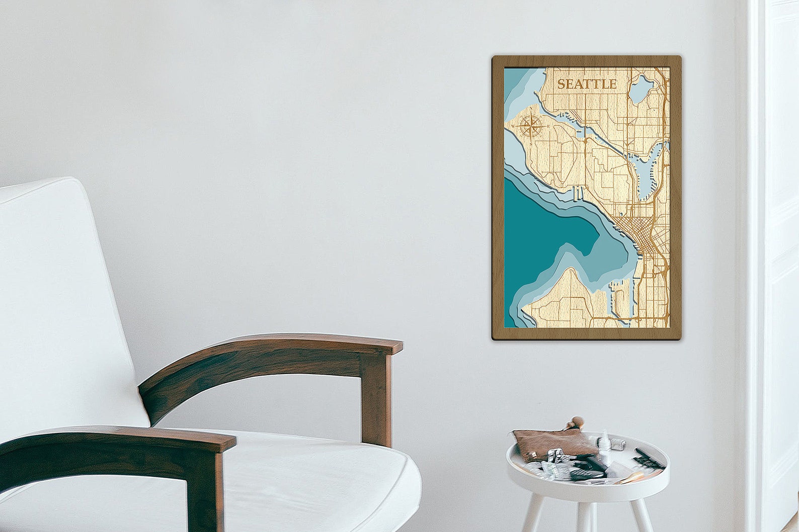 Seattle Cutting Files, PDF, AI, SVG - Wood Multilayer Laser Cut Design ...