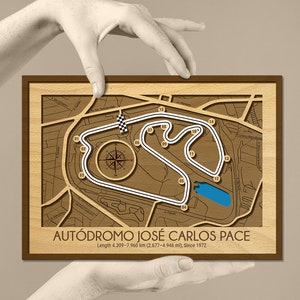 Interlagos Circuit Map SVG, José Carlos Race Tracks 3D Wood Map ...