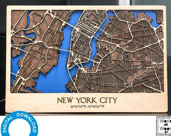 3D Laser Cut Map of Washington D.C. Multilayer Street Map Decor Laser ...