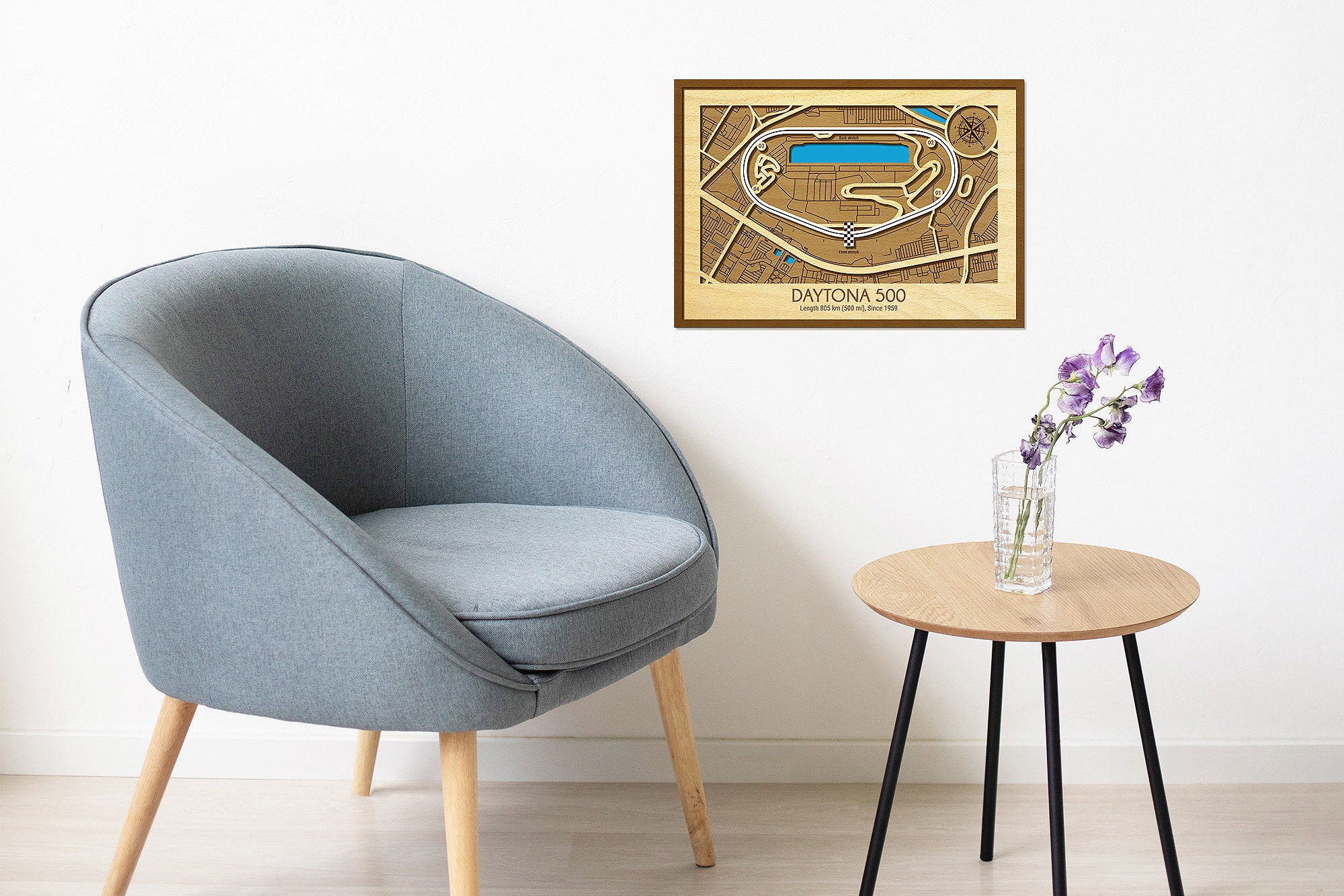 Daytona Speedway Map SVG, Race Tracks 3D Wood Map, Florida Race Tracks ...