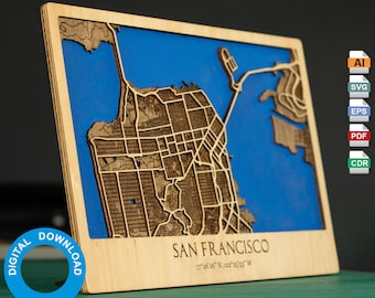 3D Laser Cut Map of Washington D.C. Multilayer Street Map Decor Laser ...