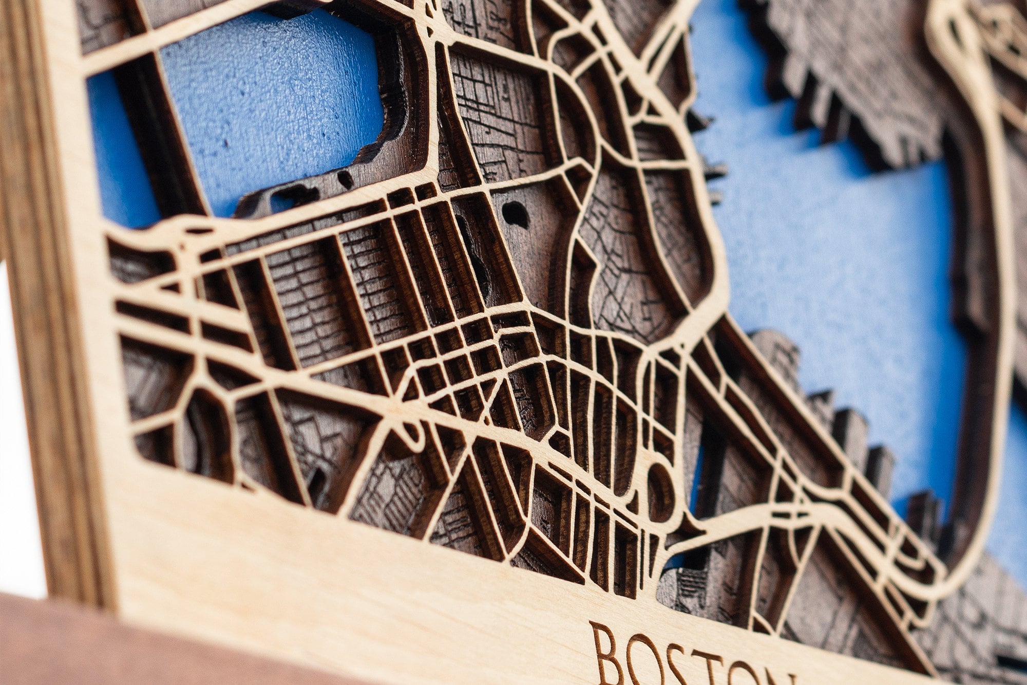 3D Laser Cut Map of Boston Multilayer Map Decor Laser Cut Digital Files ...