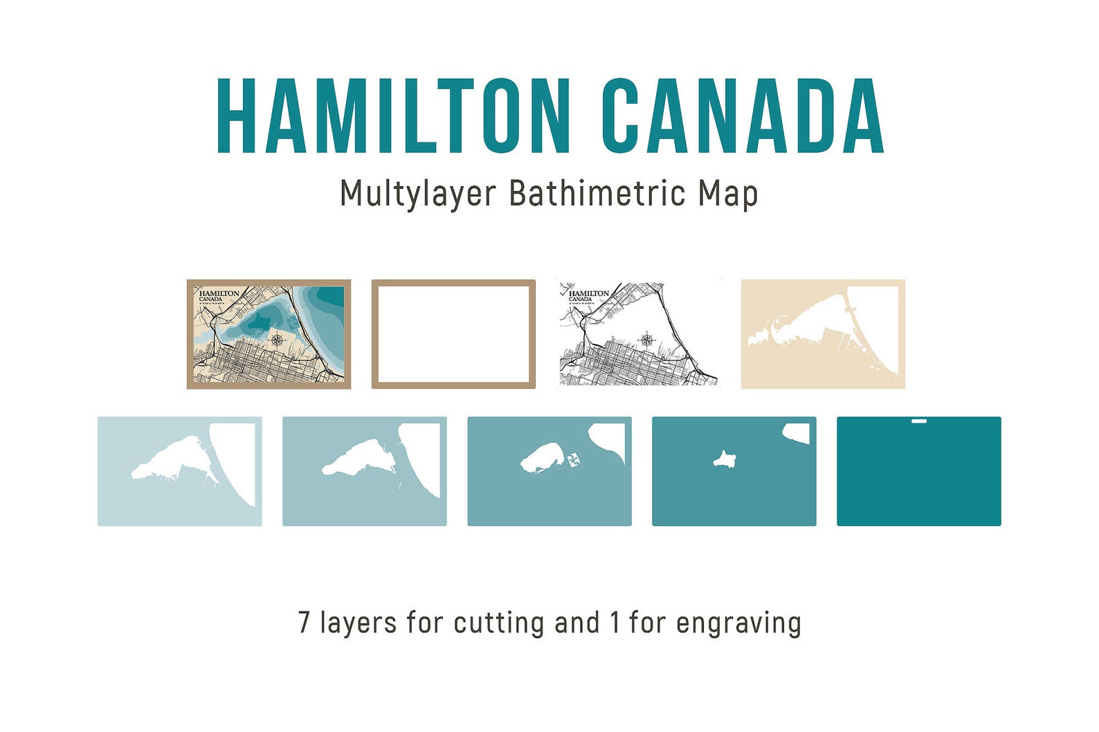 Hamilton Map Svg, Lake Map Svg, Glowforge Map Svg, Laser Map Cut File ...