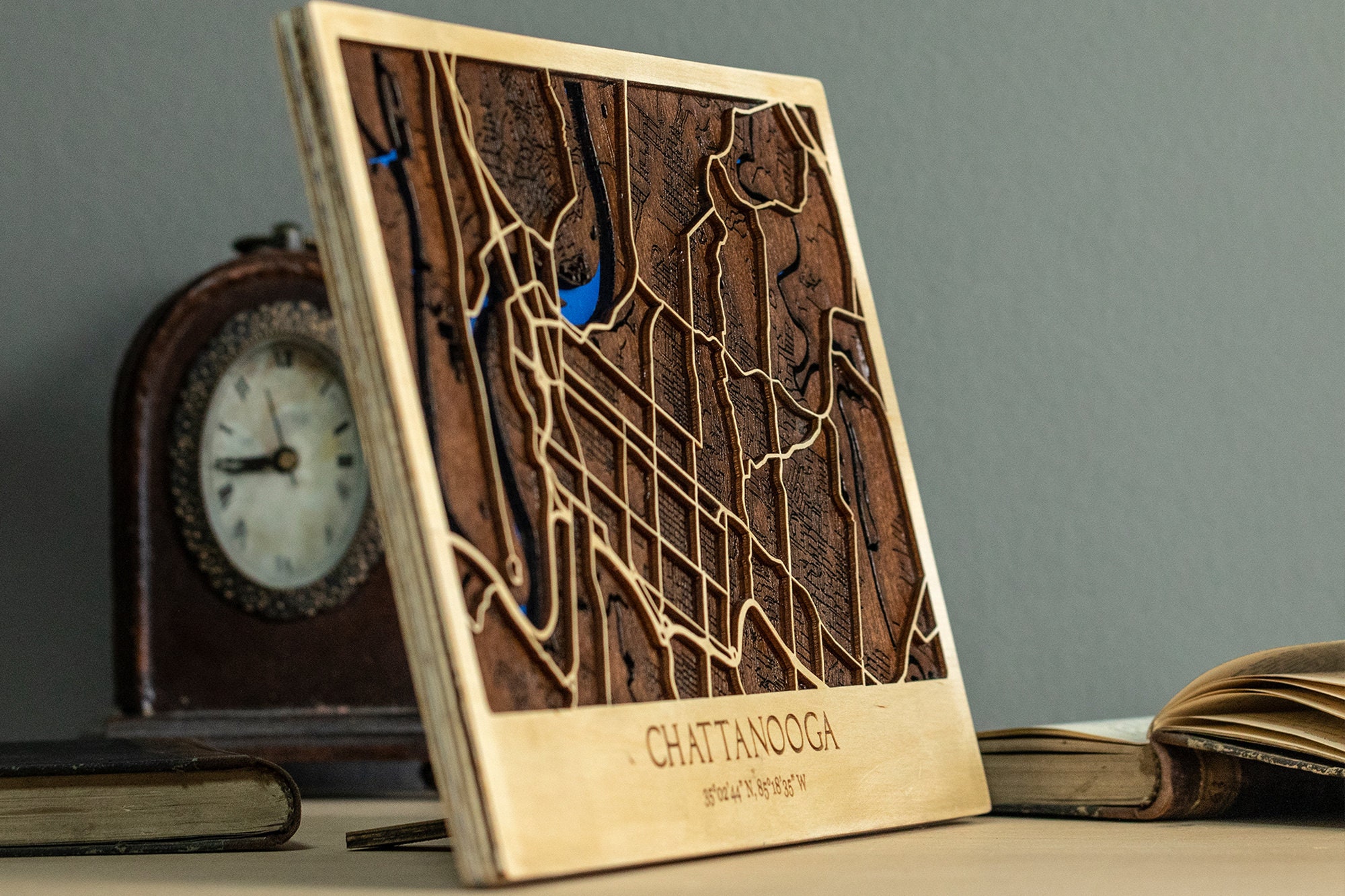 Laser Cut Chattanooga Map - Multilayer Wood Decor (digital Files) - Etsy