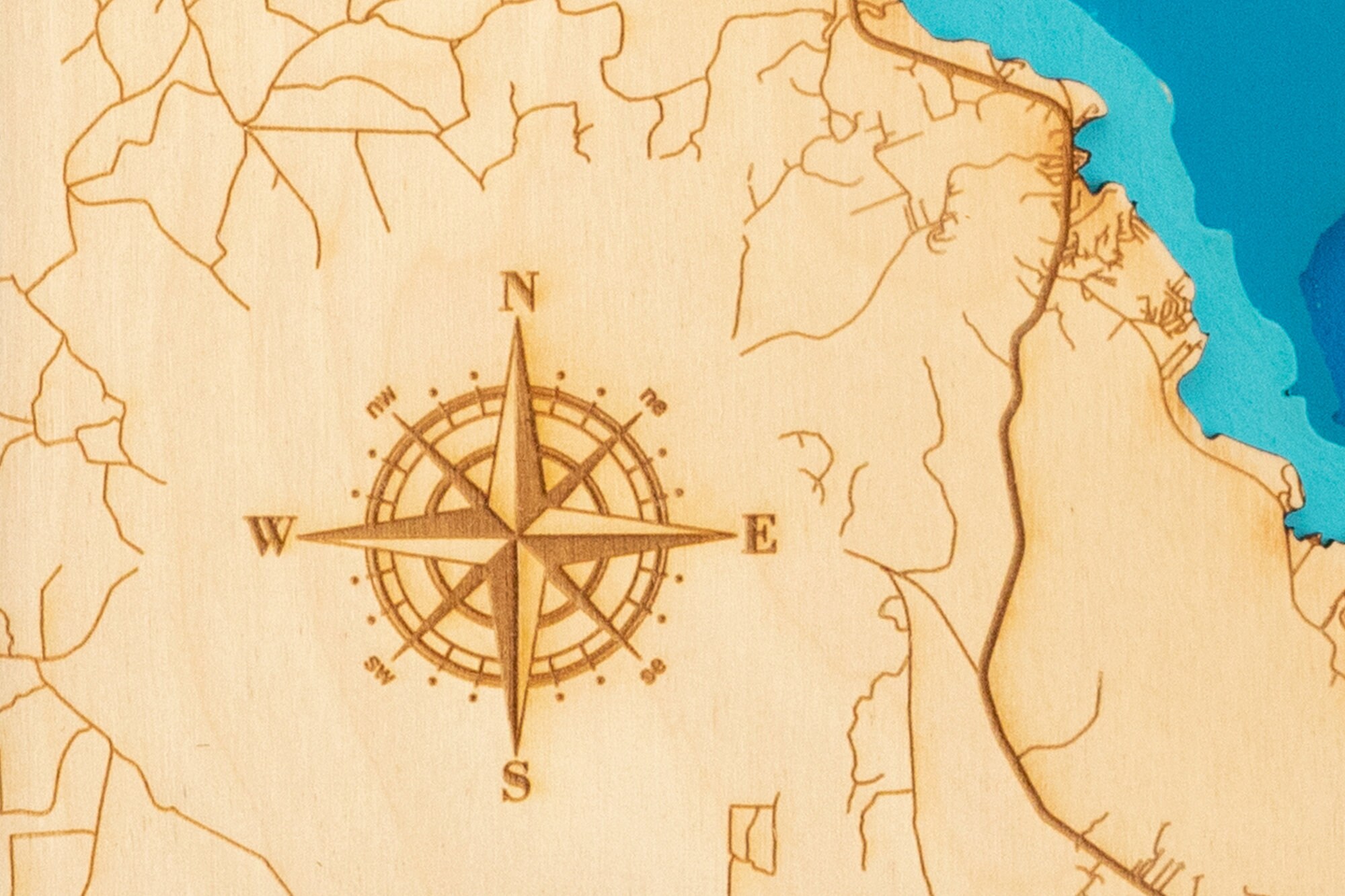 3D Laser Cut Lake Livingston Bathymetric Map Digital File - PDF, AI ...
