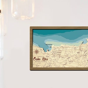 Ocho Rios Map SVG, Laser Cut Files, Layers Depth, Jamaica Multilayer ...