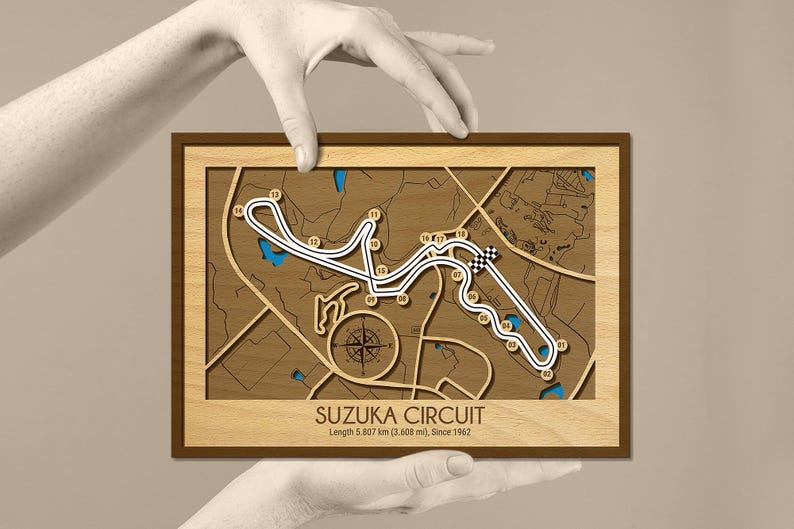 Suzuka Circuit Map SVG, Japan Race Track Laser Cut Files (digital Files ...