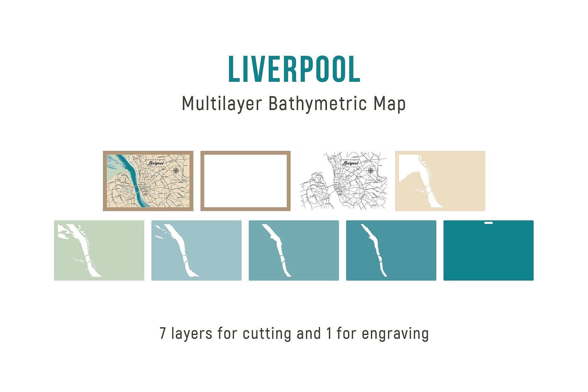 Digital File SVG, PDF - Liverpool Bathymetry Map, 3d Water Depth ...
