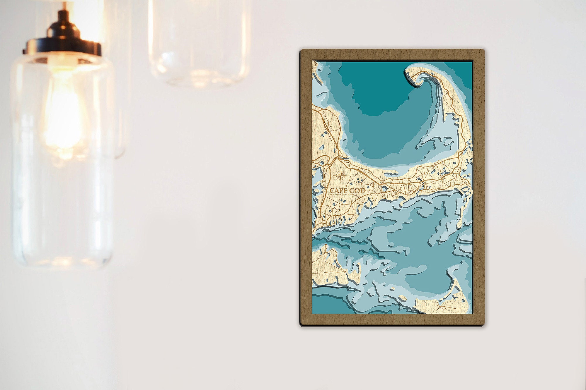 Cape Cod Map Layered File Svg, Pdf, 3D Topographic Map, Laser Cut Files ...