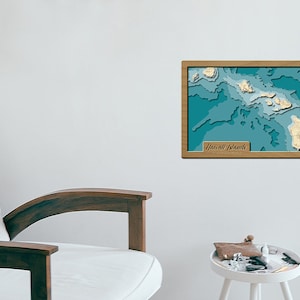 Hawaii Islands Map SVG, Laser Cut Files, Layers Depth, Multilayer ...