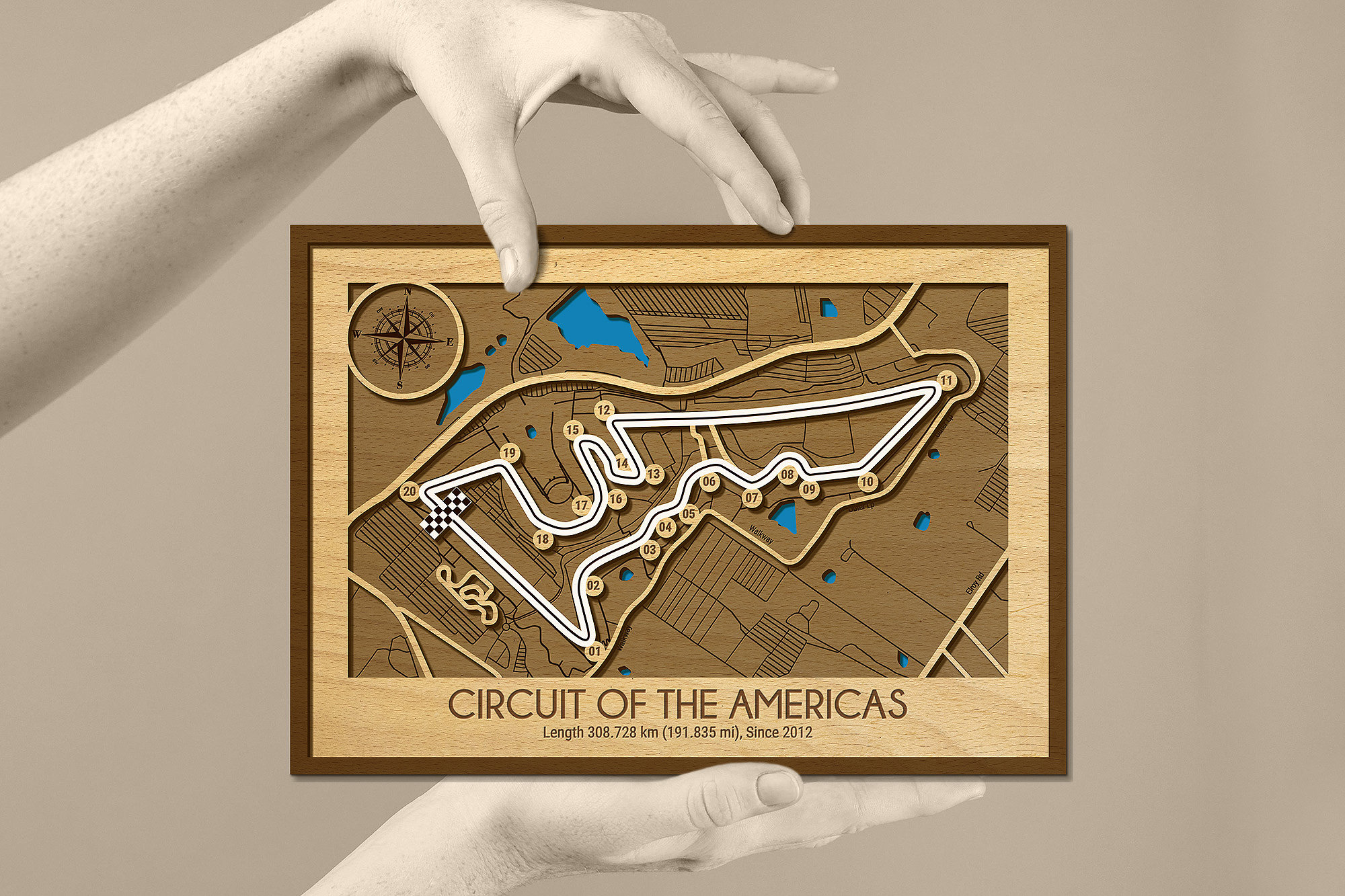 Austin Track Map SVG, Circuit of the Americas 3D Wood Map, Formula 1 ...