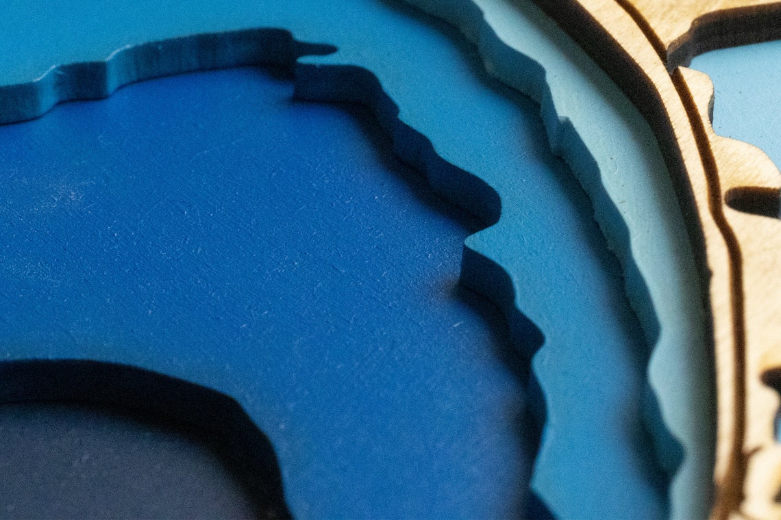 3D Laser Cut Lake Huron Bathymetric Map Digital File PDF, AI, SVG, Cdr ...