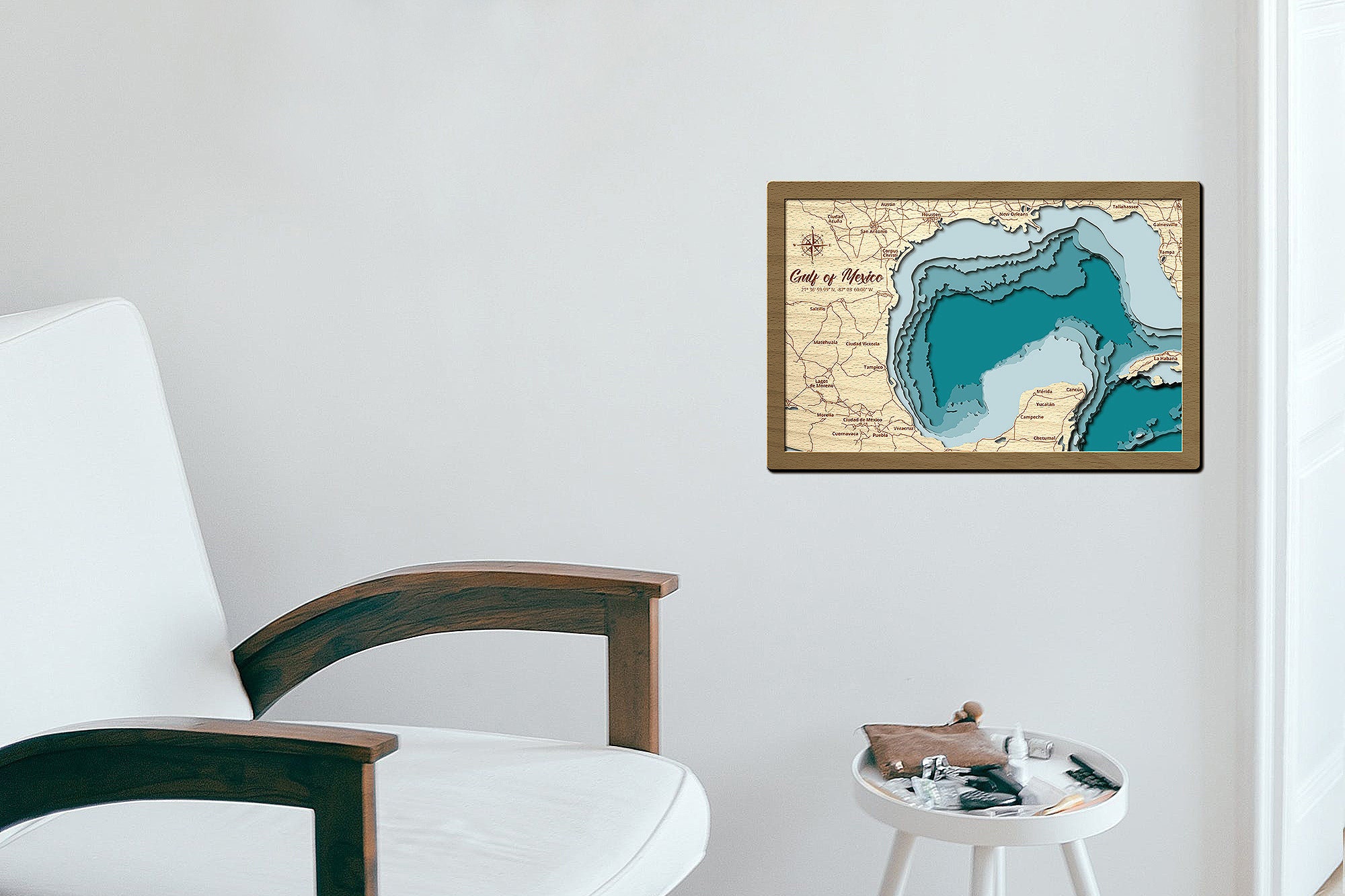 Gulf of Mexico SVG, Digital Gulf of Mexico Map, Laser Wood Map, Cut and ...