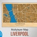 Liverpool 3D Laser Cut Map SVG - Multilayer UK Street Map Decor, Map ...