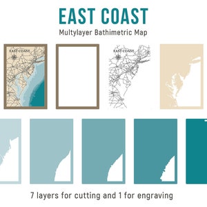 Digital File SVG, PDF - US East Coast Map, Northeast Megalopolis ...