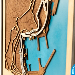 Monaco Circuit Map Cutting Files, PDF, AI, SVG - Wood Multilayer Laser ...