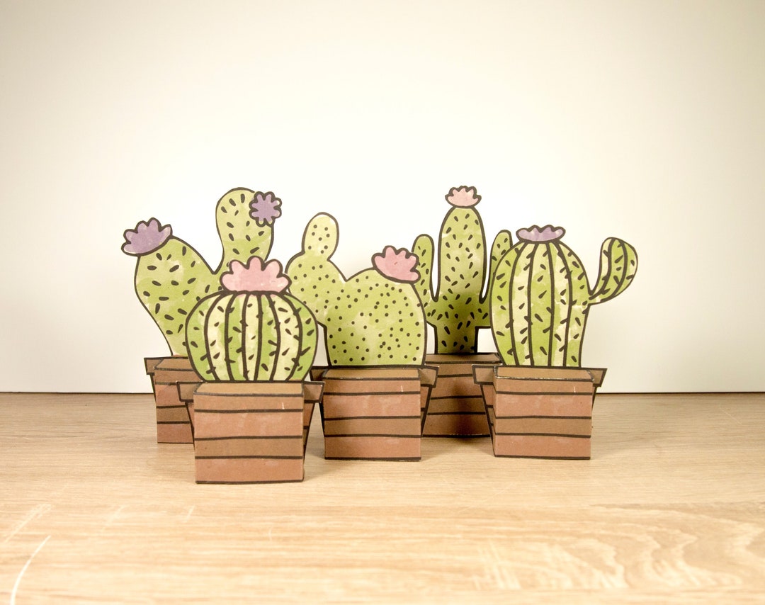 Cactus 3D Greeting Card Box, 3D Birthday Card, Cactus Card, Cactus ...
