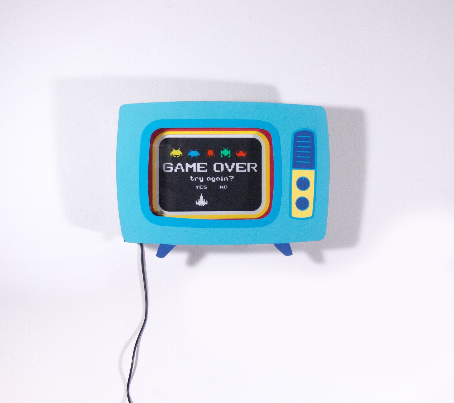 Retro Tv Video Game Lighted Frame, Retro Frame, Retro Decor, Geeky ...