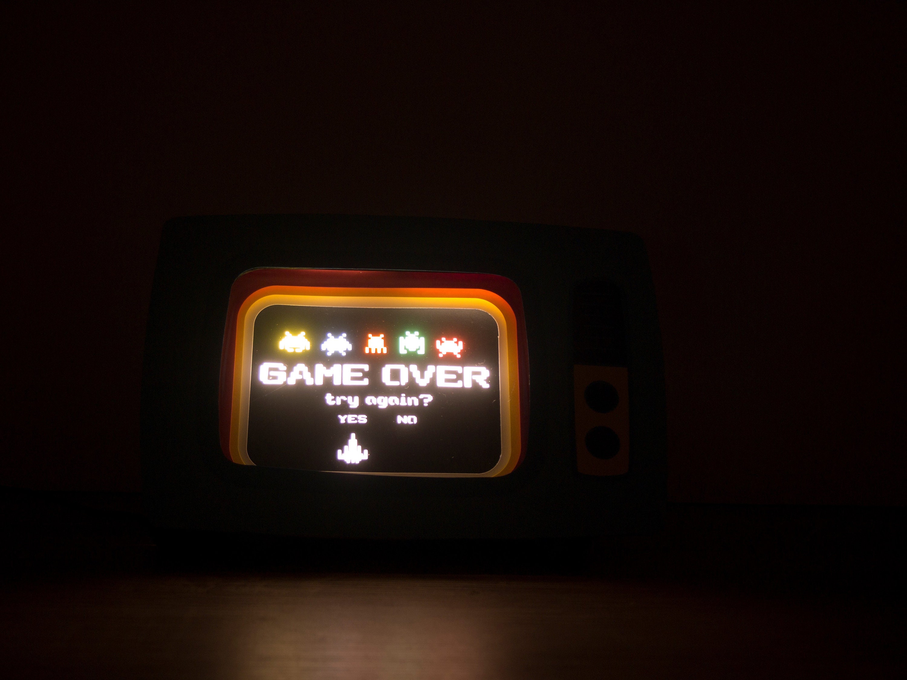 Retro Tv Video Game Lighted Frame, Retro Frame, Retro Decor, Geeky ...