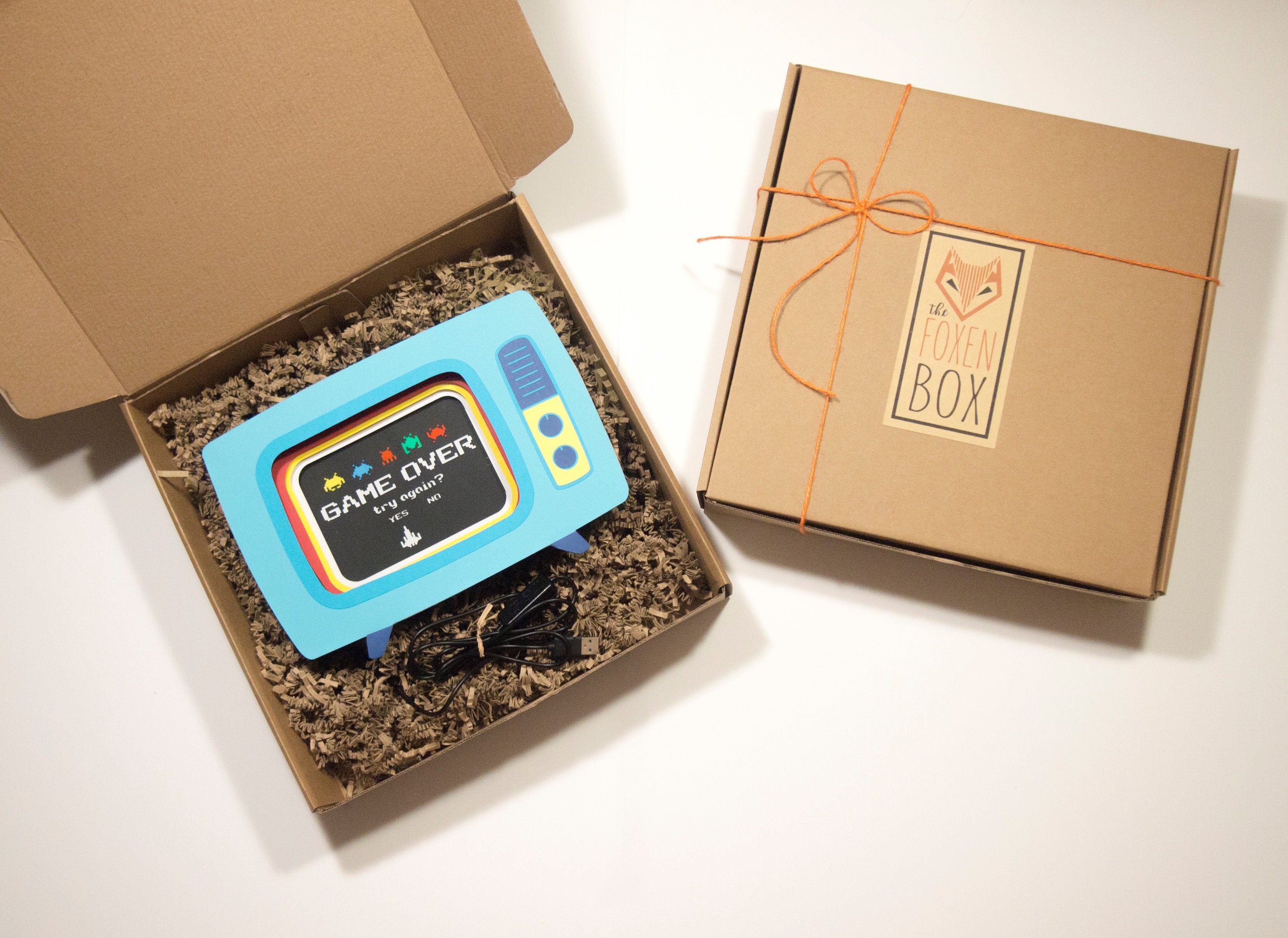 Retro Tv Video Game Lighted Frame, Retro Frame, Retro Decor, Geeky ...