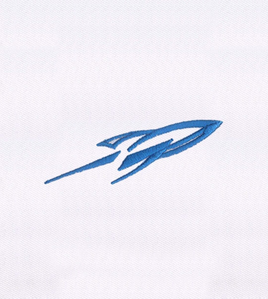 Outlined Blue Rocket Jet Embroidery Design |aircraft Embroidery Design ...