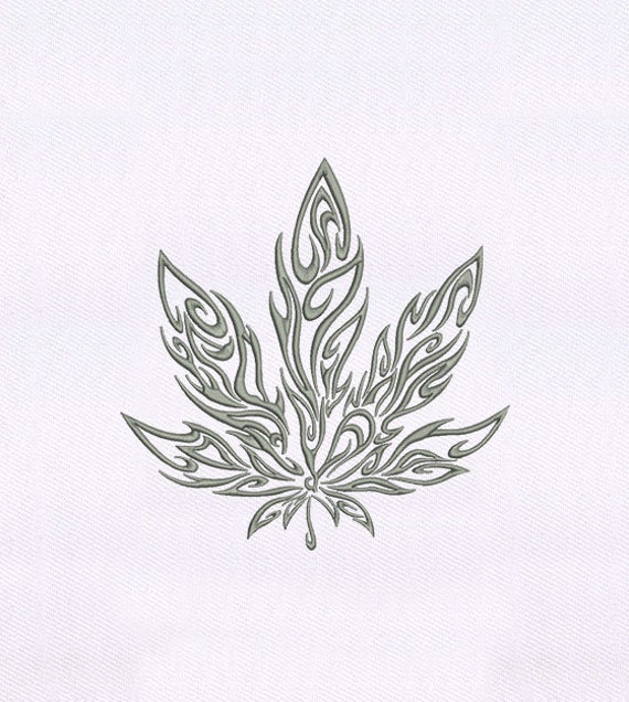 Marijuana Cannabis Leaf Embroidery Design Leaf Embroidery - Etsy