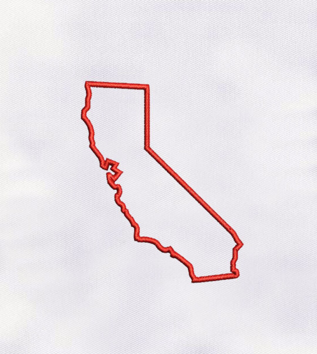 California Map Machine Embroidery Design | California DST Embroidery ...