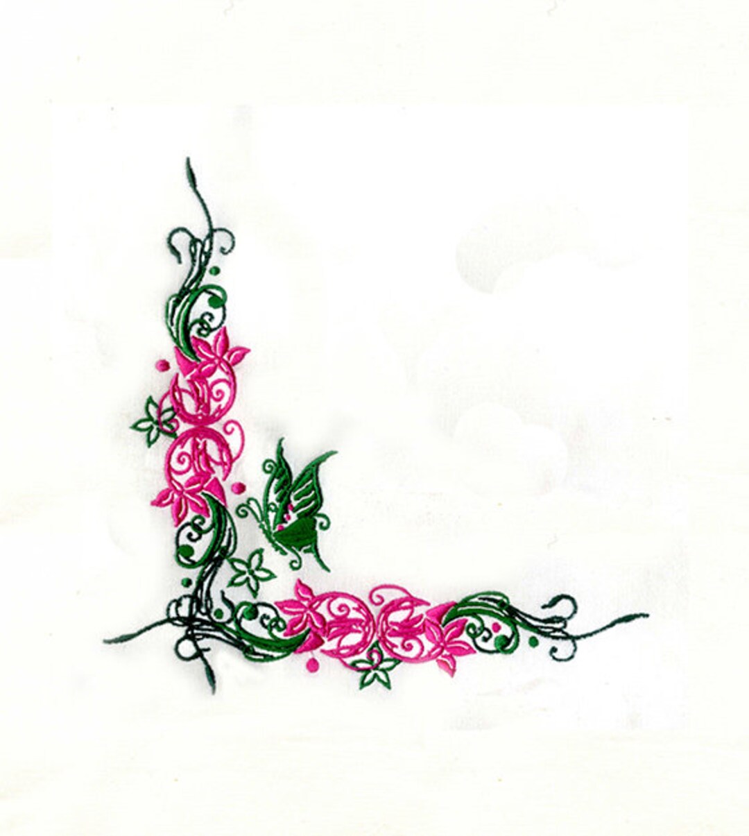 Flower Vine Machine Embroidery Design | Border Embroidery Design ...