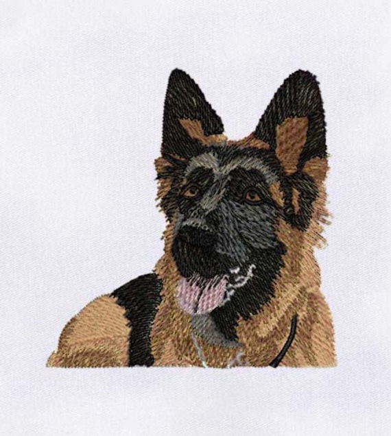 German Shepherd Embroidery Design Animal Embroidery Design | Etsy
