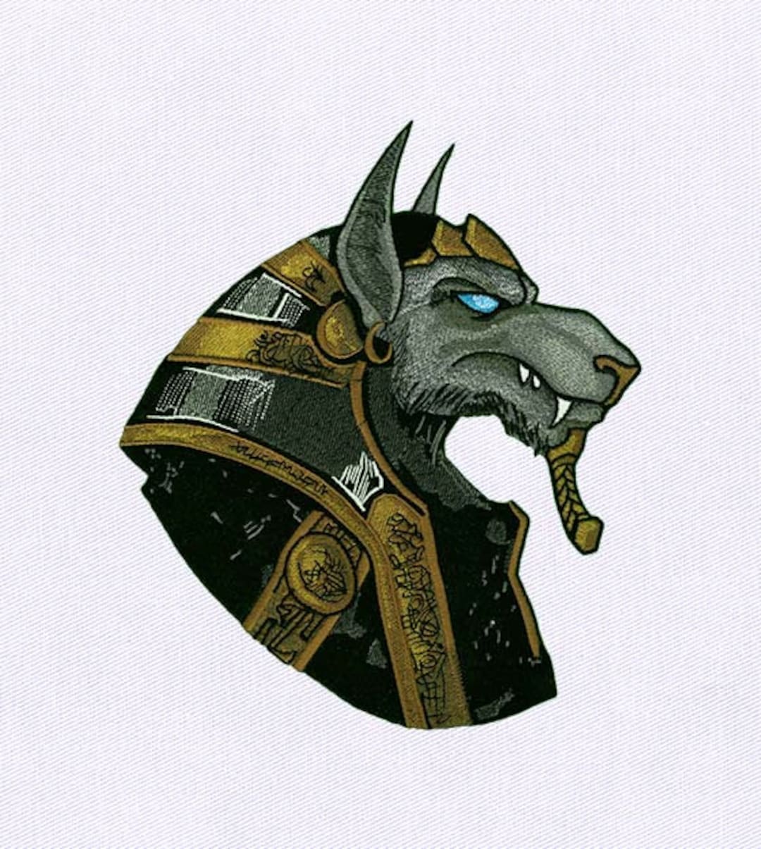 Mystical Egyptian Wolf Embroidery Design Religion Embroidery Design ...