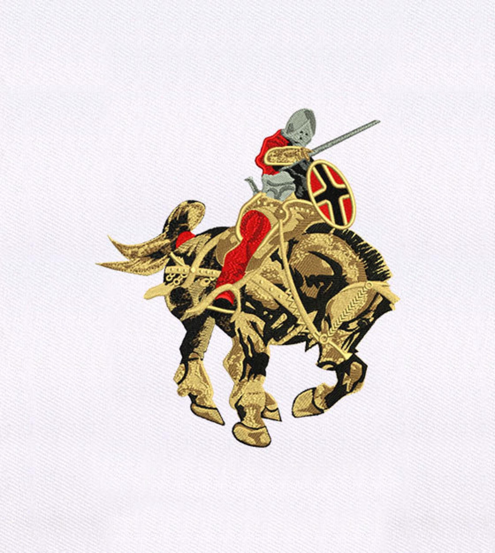 Gallant Horse Knight Embroidery Design Warrior Embroidery Design Knight ...