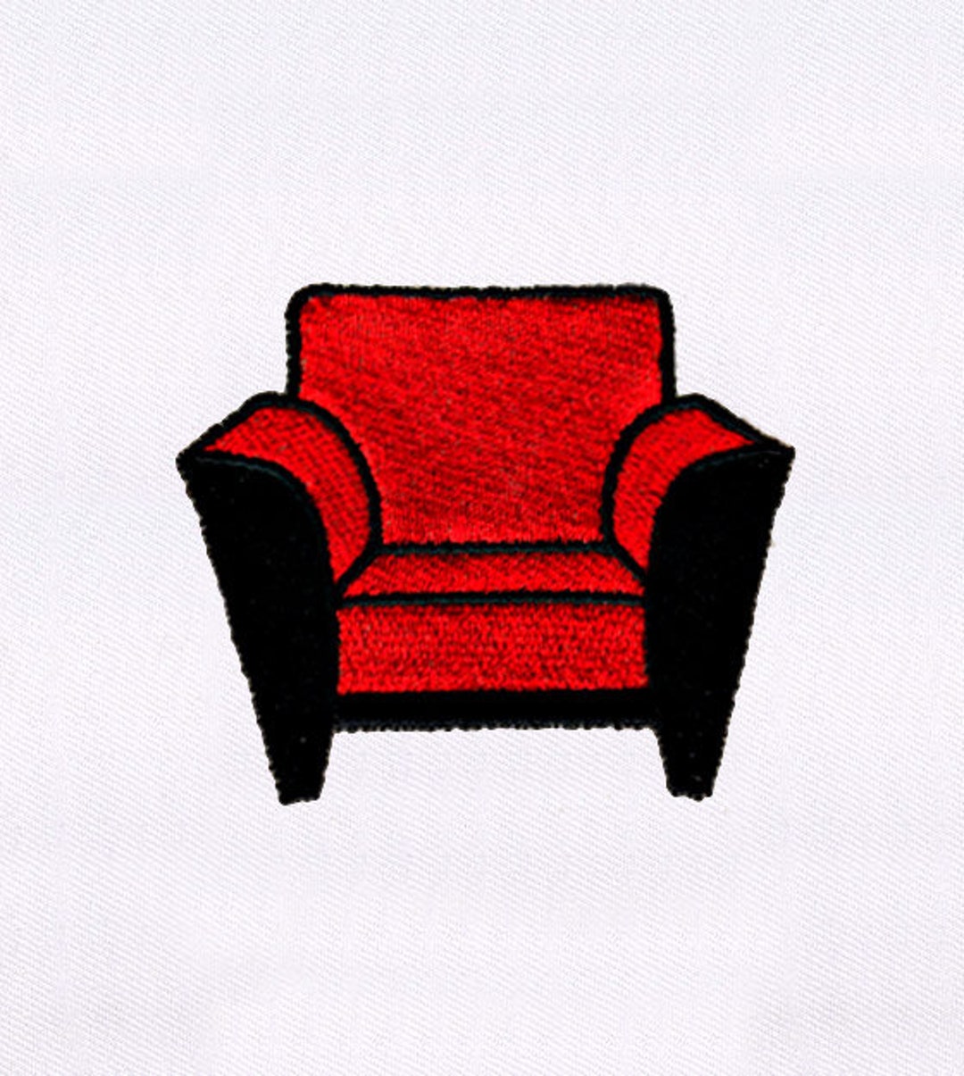 Red Leather Sofa Chair Embroidery Design | Sofa Embroidery Design ...