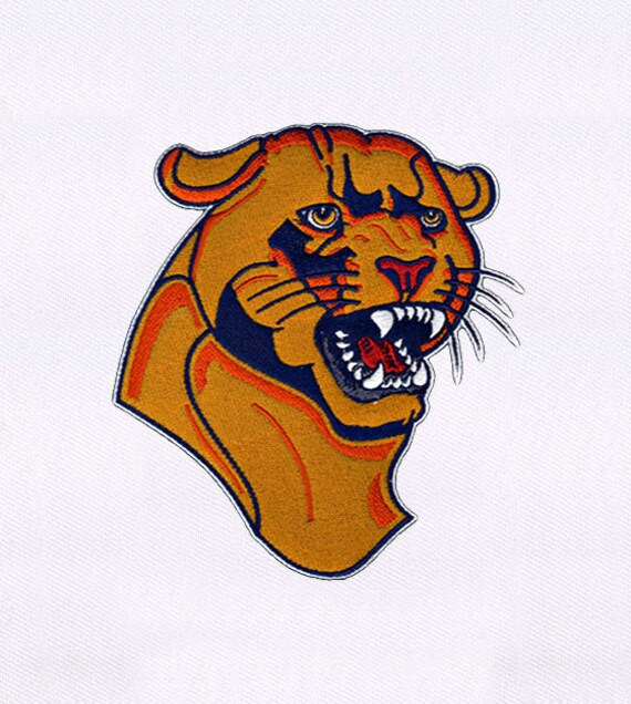 Howling Puma Cat Embroidery Design Animal Embroidery Design | Etsy