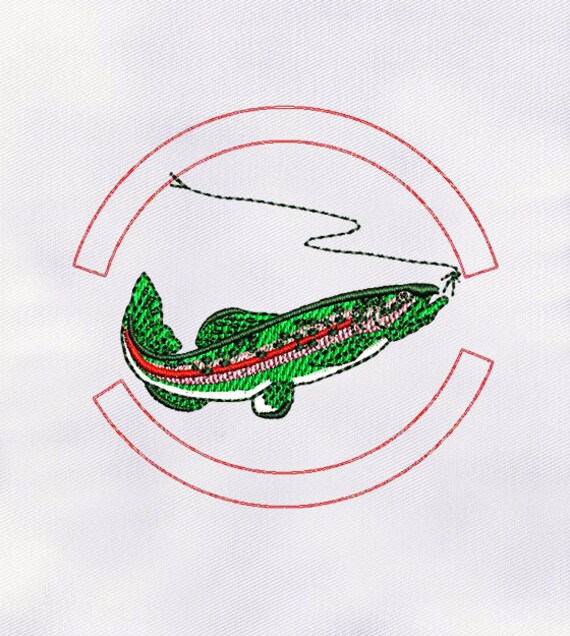 Fishing Machine Embroidery Design fish Hunting Machine | Etsy