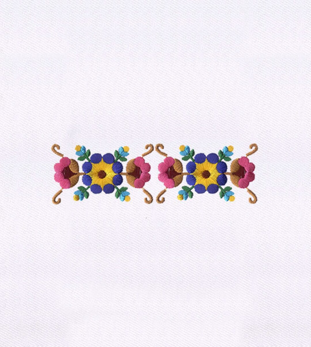 Colorful Flowers Border Embroidery Design |quilting Embroidery Design ...