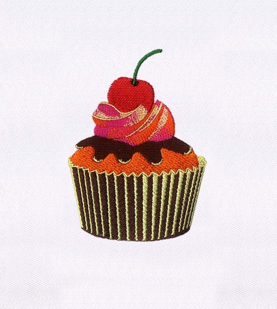 Cupcake Machine Embroidery Design food Embroidery - Etsy