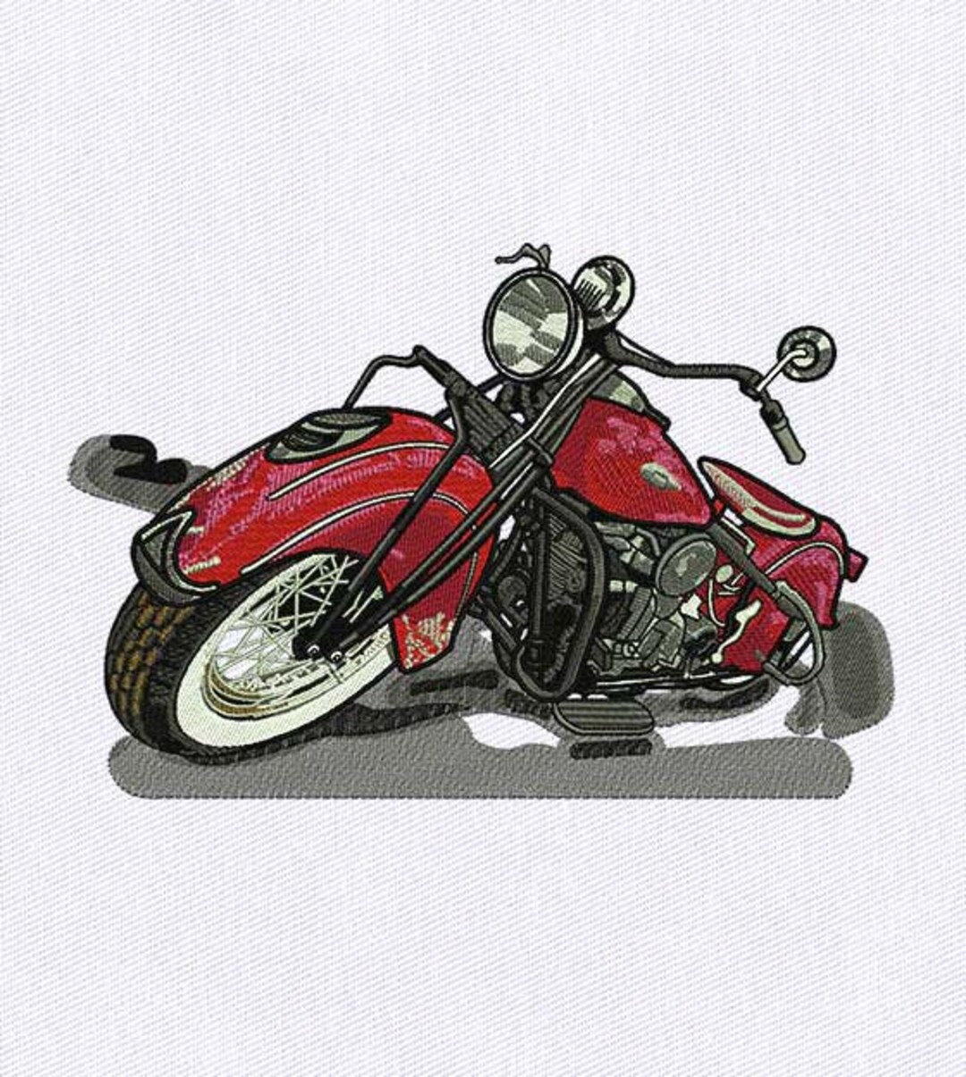 Red Motor Bike Machine Embroidery Design |vehicle Embroidery Design ...