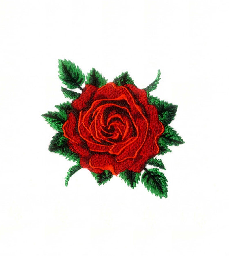 Beautiful Red Rose Machine Embroidery Design flower - Etsy