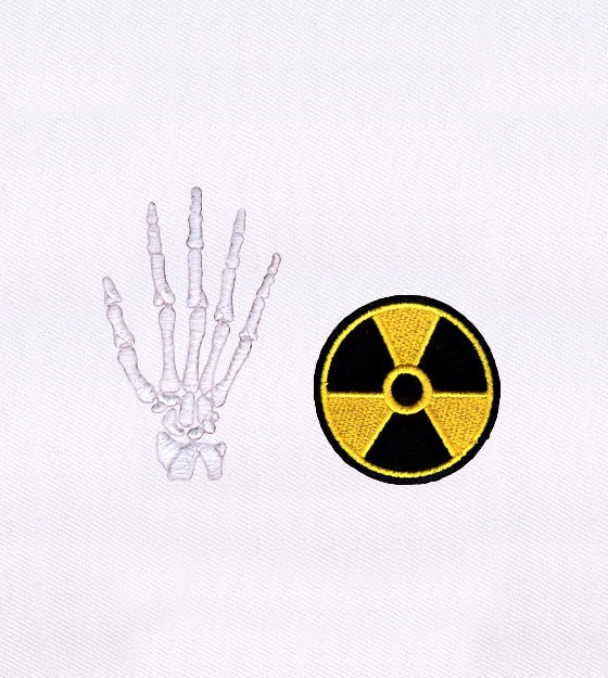 Radiation Exposed Hand Bones Embroidery Design radiation Sign - Etsy