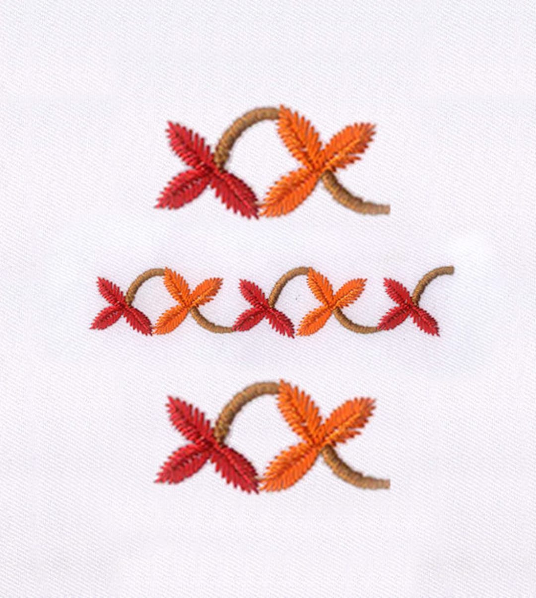 Colored Leaves Border Embroidery Design |vine Embroidery Design ...