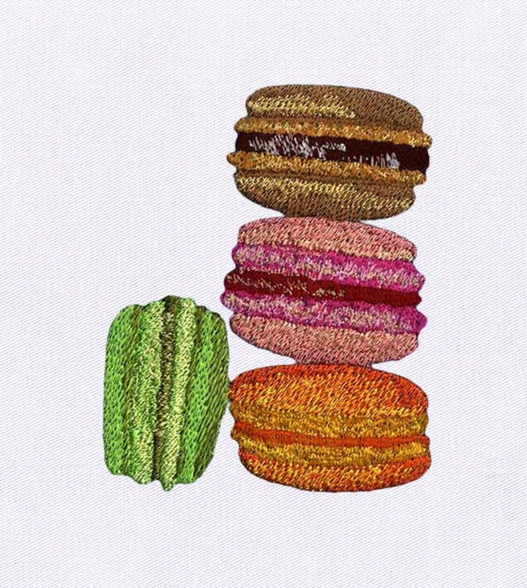 Delectable Macaroon Embroidery Design Food Embroidery Design Macaroon ...