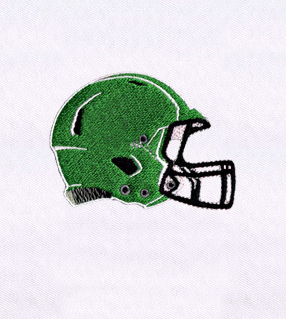 Green Football Helmet Embroidery Design Sport Embroidery - Etsy