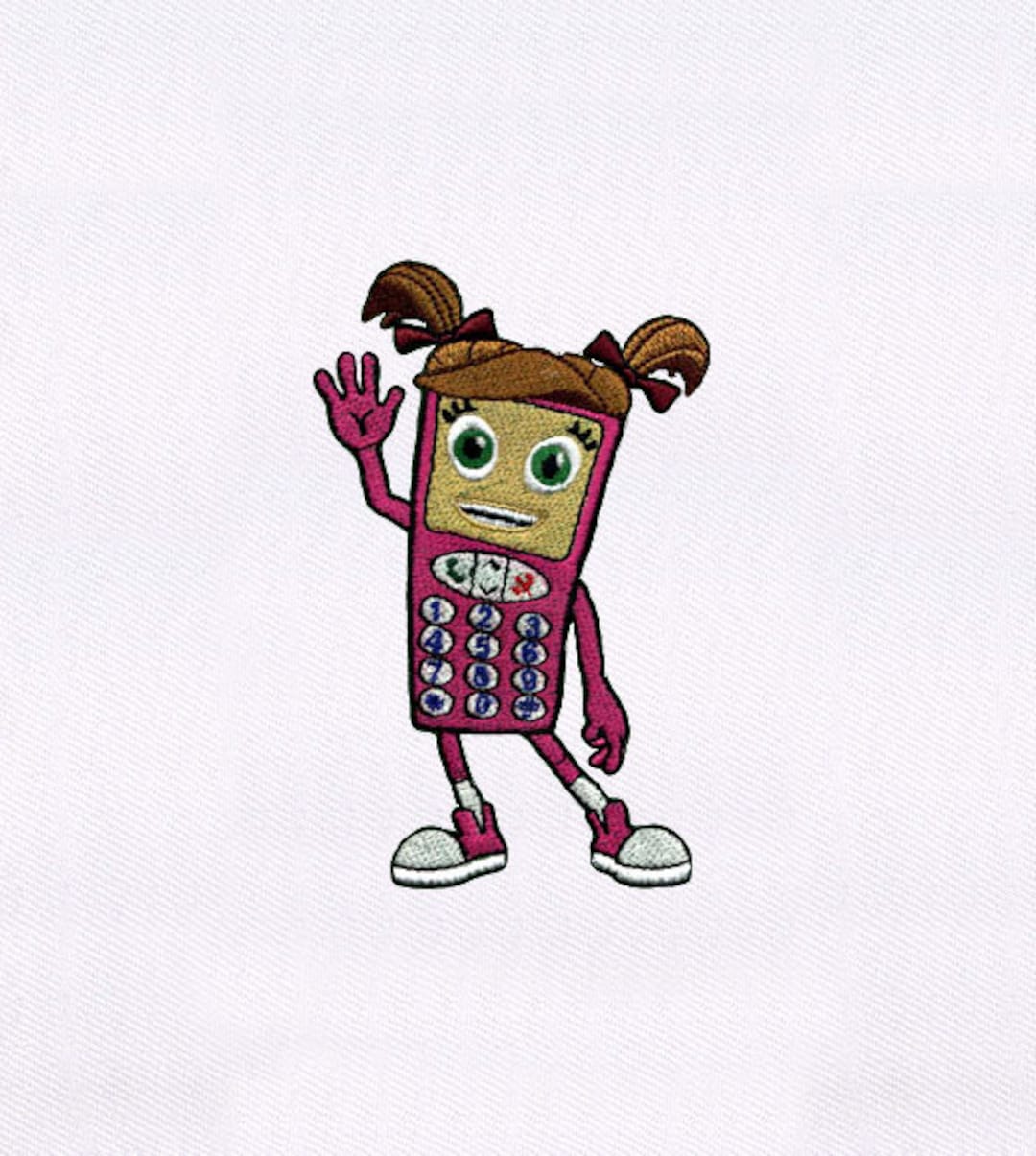 Phone Embroidery Design |vintage Style Girly Mobile Phone Embroidery ...