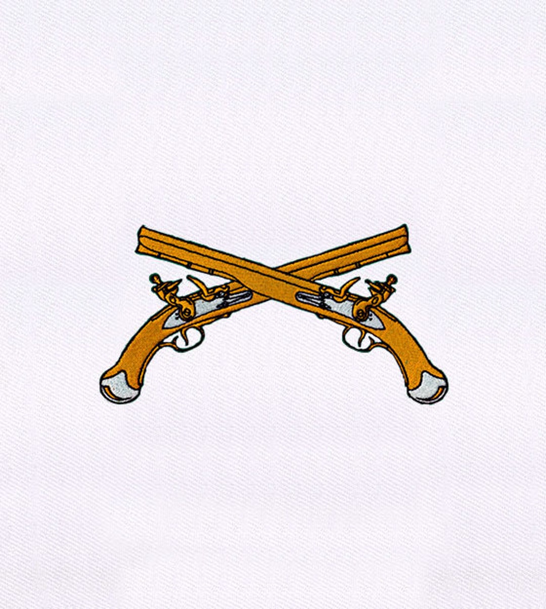 Golden Musket Guns Embroidery Design Weapon Embroidery Design Musket ...