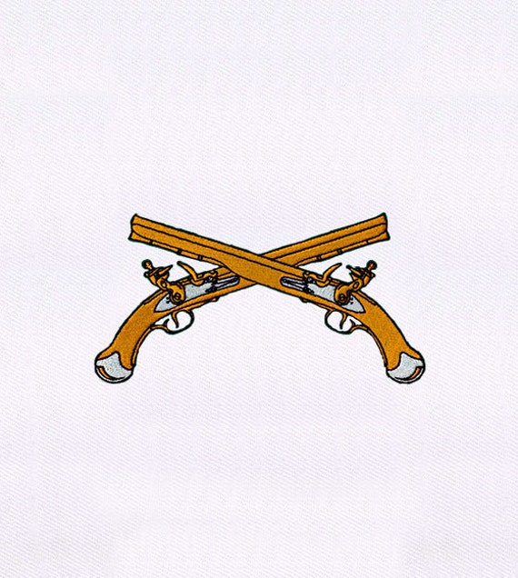 Golden Musket Guns Embroidery Design Weapon Embroidery - Etsy