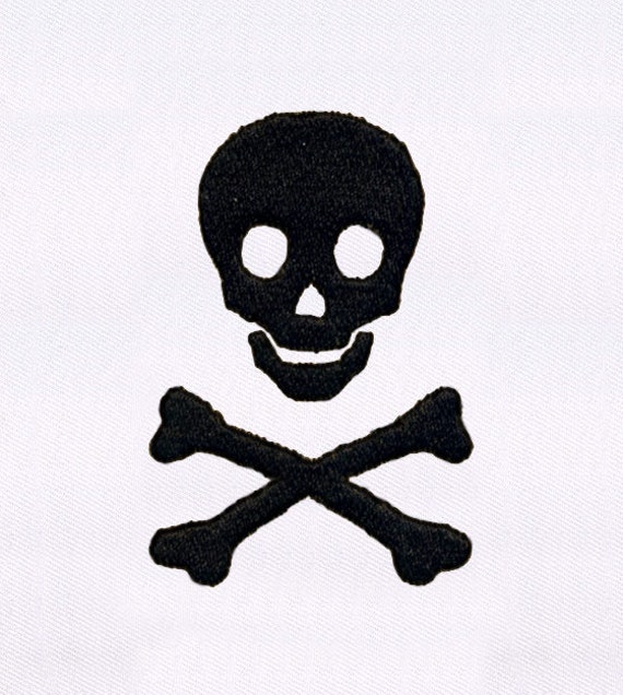 Poison Symbol Embroidery Design Skull and Crossbones | Etsy