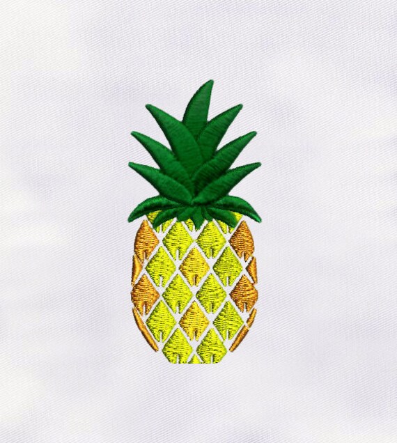 Pineapple Machine Embroidery Design Fruit Embroidery Design | Etsy