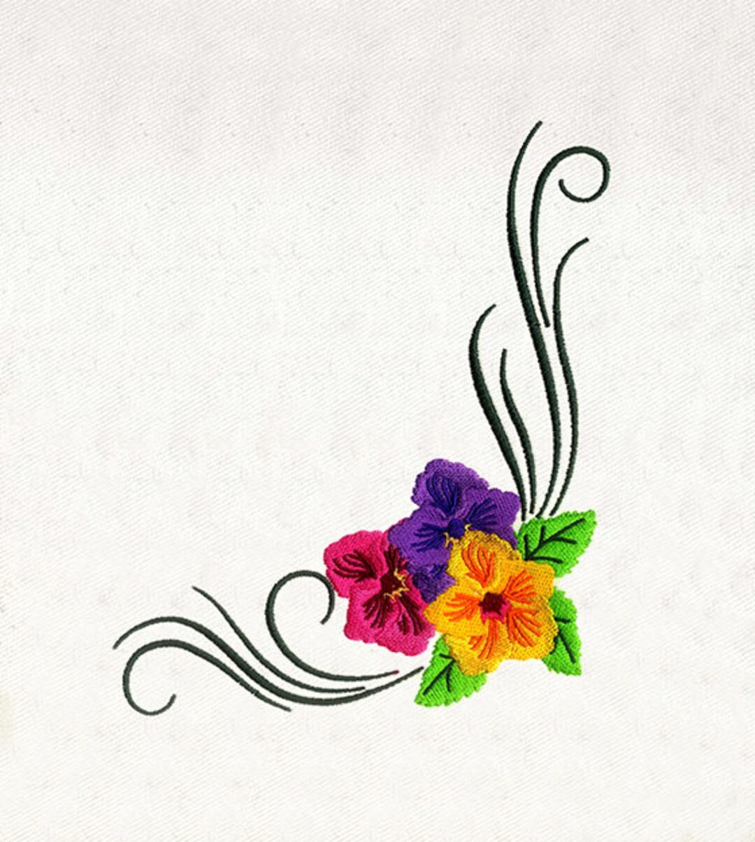 Flower Border Machine Embroidery Design |vines Embroidery Design ...