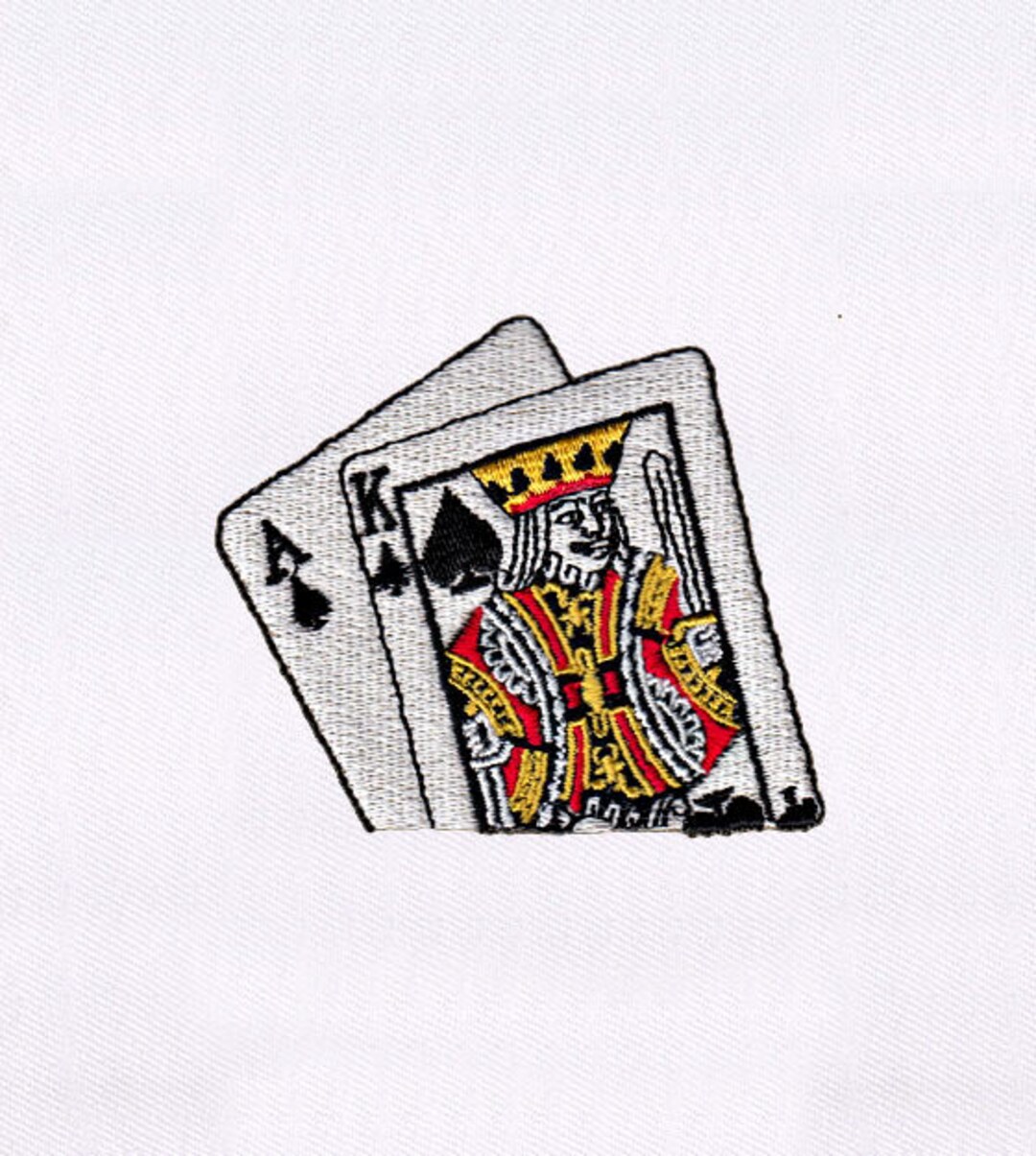 King Ace of Spades Cards Embroidery Design |card Game Embroidery Design ...