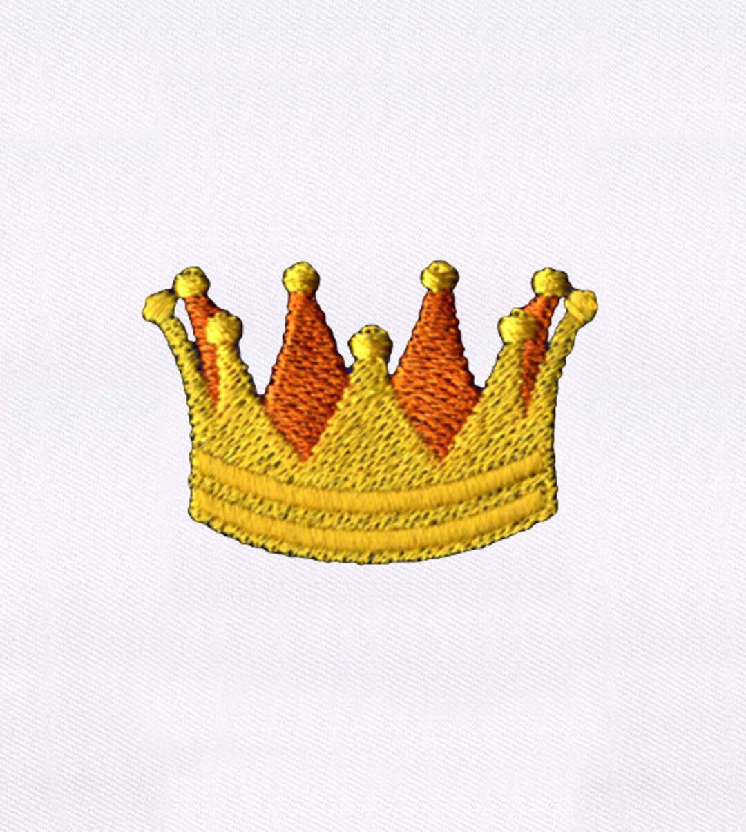 Iconic Golden Yellow Crown Embroidery Design | Queen Crown Embroidery ...